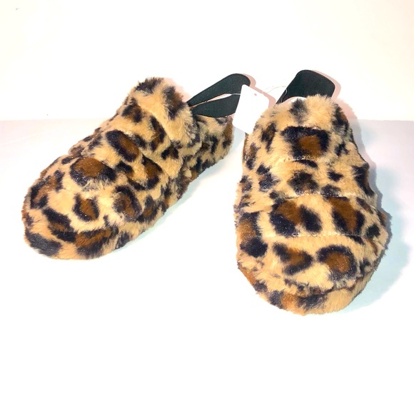 Shoes | 7 Off Cheetah Fuzzy Croc Slide Slippers Size 85 Nwts | Poshmark